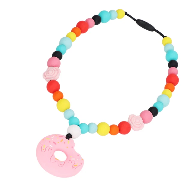 SMO SILICONE BABY Teething Necklace Soft Safe Comfortable Infant ...