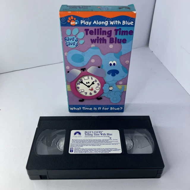 BLUES CLUES - Telling Time With Blue (VHS, 2002) Nick Jr. w/Steve Burns ...