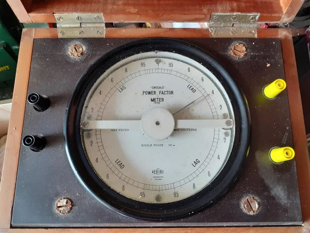 VINTAGE &CIRSCALE& SINGLE Phase Power Factor Meter By Record Of ...