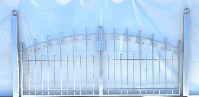 PORTAIL DE JARDIN Métallique En Fer Forgé Tosco-GT300/30S Galvanisé Pf ...