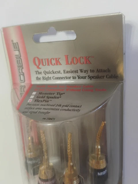 MONSTER QUICK LOCK Flex Tip Modular Speaker Cable Termination z2 bi-wire biwire £25.83 - PicClick UK