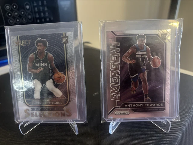 2020-21 ANTHONY EDWARDS ANT MAN 2 x RC lot. Emergent & Selection $30.00 ...