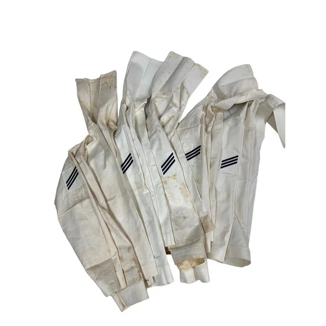 10 PC 40S WW2 US Navy White Military Uniforms 5 Jack Pants Button Fly ...