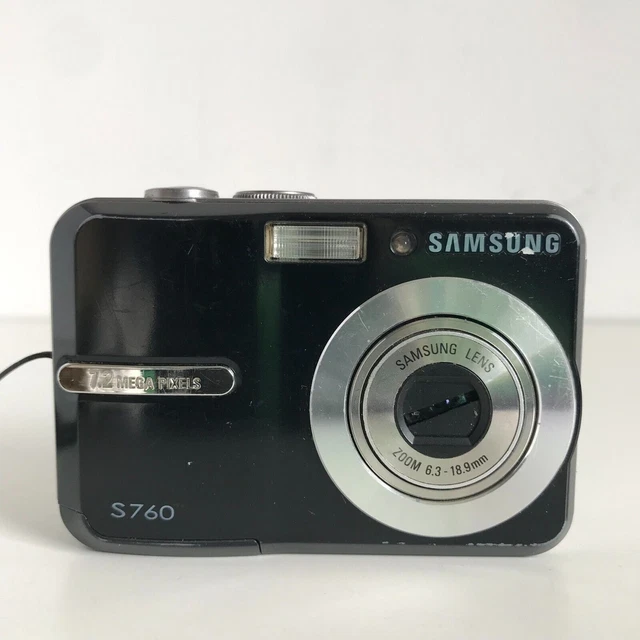 SAMSUNG S760 7.2MP Compact Digital Camera BLACK Tested! £60.02 ...