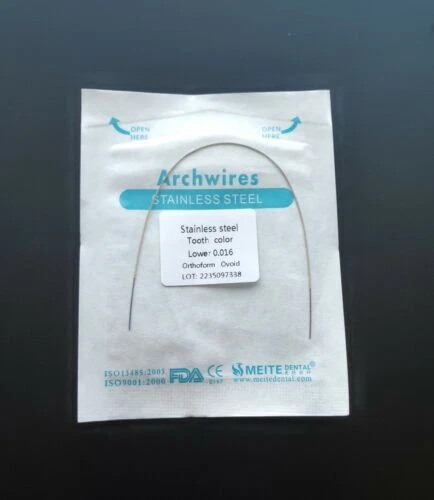 10 PACKS DENTAL Stainless Steel Arch Coated Wires Orthodontic Round ...