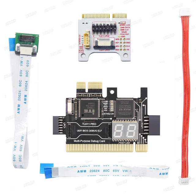 TL631 PRO PC PCI-E Mini LPC Motherboard Diagnostic Analyzer Tester ...
