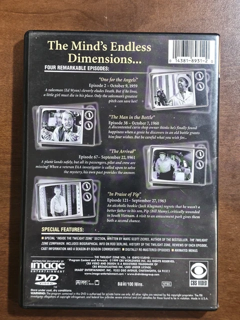 THE TWILIGHT ZONE - Vol. 14 (DVD, 1999) Four Episodes $12.75 - PicClick CA
