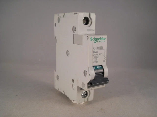 SCHNEIDER MCB 40 Amp Single Pole Type B 40A Multi9 C60HB140 Merlin Gerin 25848 £7.95 - PicClick UK