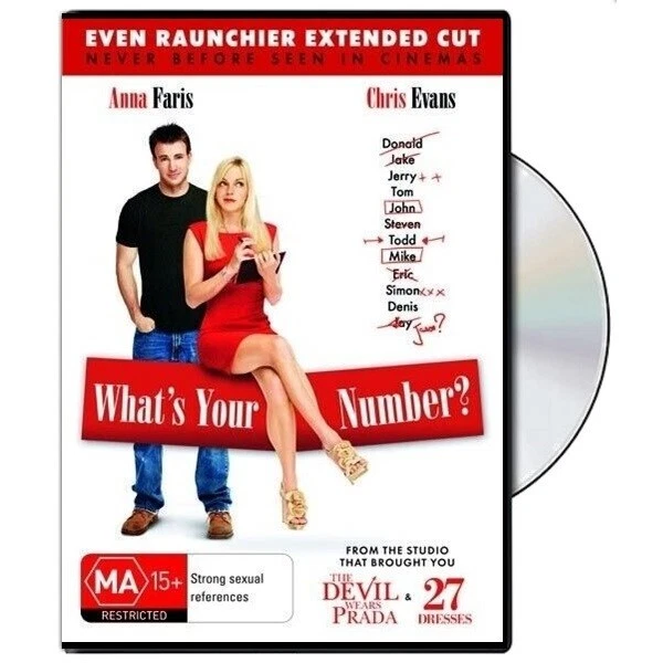 WHAT'S YOUR NUMBER? (DVD, 2011) PAL Region 4 (Anna Faris, Chris Evans ...
