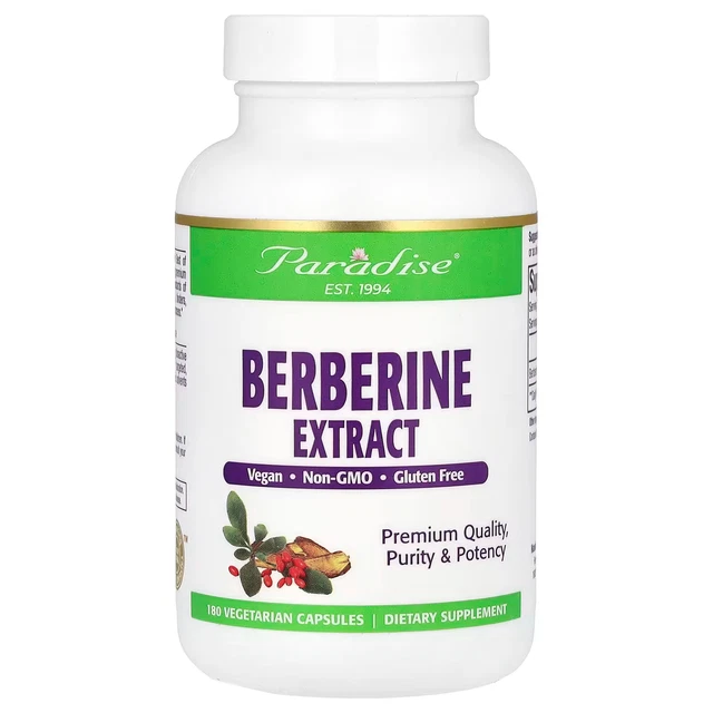 PARADISE HERBS, BERBERINE Extract, 180 Vegetarian Capsules £56.65 ...