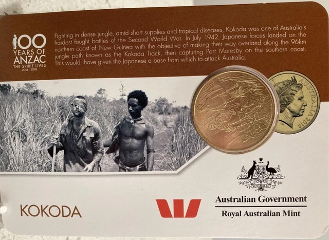 ROYAL AUSTRALIAN MINT Kokoda Card 25 cent coin 2016 unc $8.00 - PicClick AU