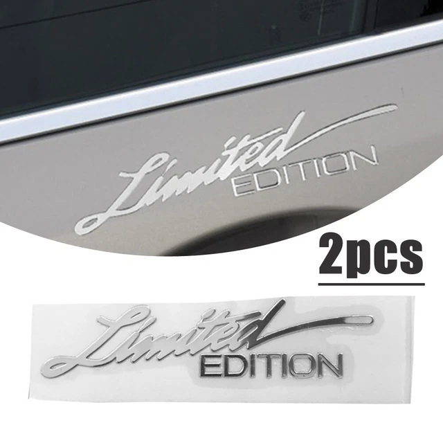 2X SILVER LIMITED Edition Car Logo Emblem Badge Metal Sticker Decals ...