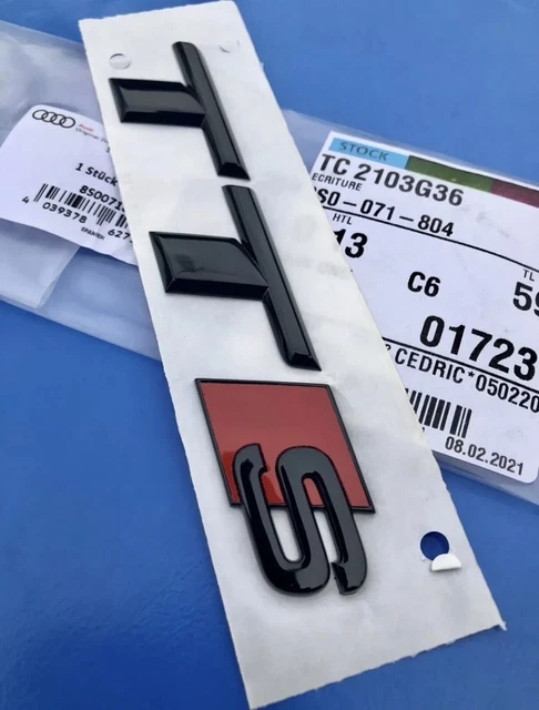 LOGO AUDI TTS Arrière NOIRS TTRS TT 8J 8S BADGE ORIGINAL 8S0071804 Neuf ...