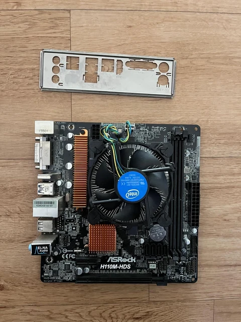 ASROCK H110M-HDS MICRO-ATX Motherboard, backplate and cooler - Tested ...