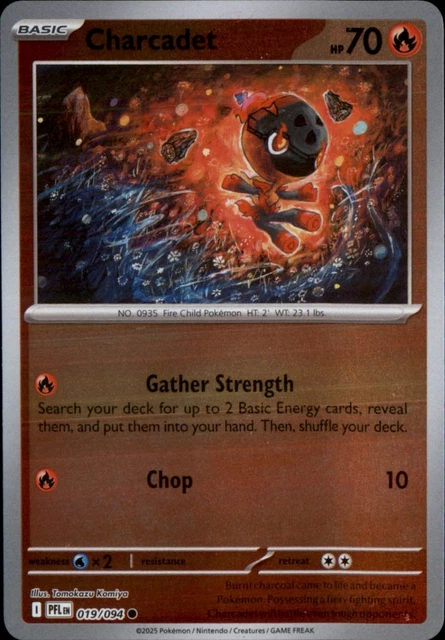 POKEMON TCG ME02: Phantasmal Flames - Charcadet Common Reverse Holo 019 ...