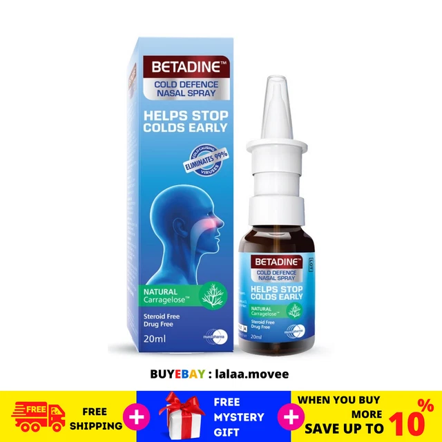 BETADINE ADULT COLD Defence Nasal Spray 20ml Helps Stop Colds Early £23 ...