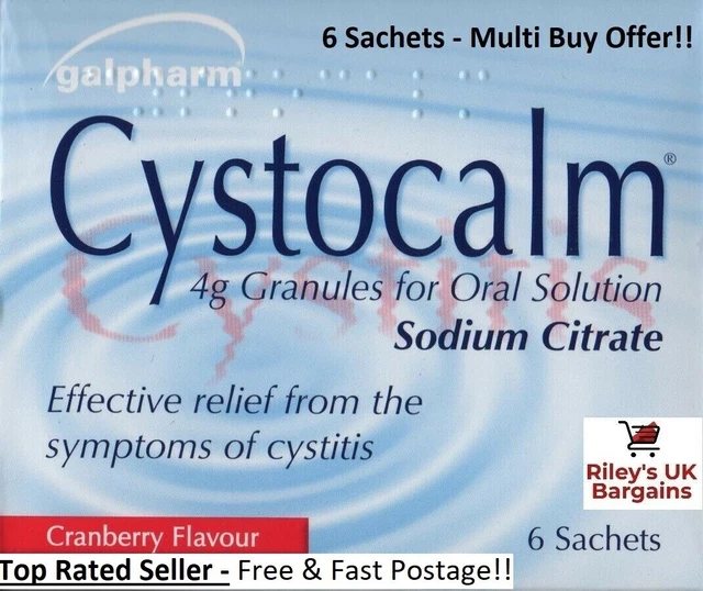 CYSTOCALM CYSTITIS RELIEF Urinary Tract Bladder Infection UTI Sodium ...
