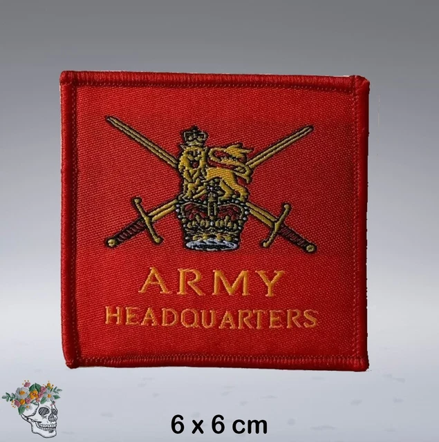 ARMY HEADQUARTERS / ARMY Crossed BRITISH ARMY BADGES/ PATCHES Sew On ...