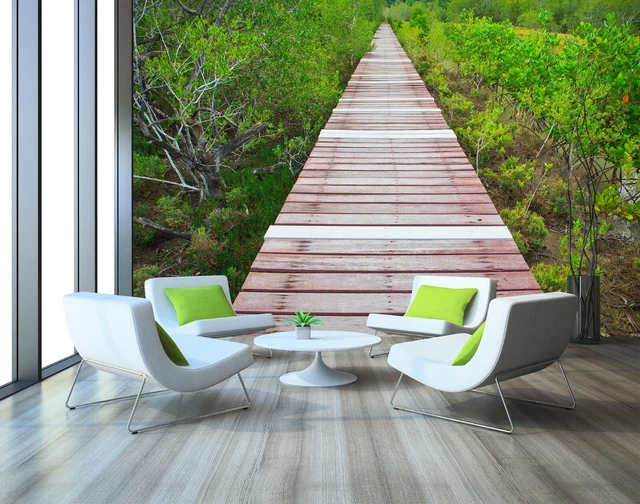 3D WOOD ROAD E1114 Wallpaper Mural Paper Wall Print Indoor Murals CA Honey $34.99 - PicClick CA