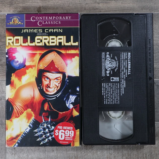 ROLLERBALL VHS 1975 Sci Fi Action Rated R James Caan John Houseman Maud ...