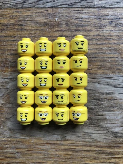 LEGO MINIFIGURE HEADS x 20 Yellow Minifig Heads £6.85 - PicClick UK