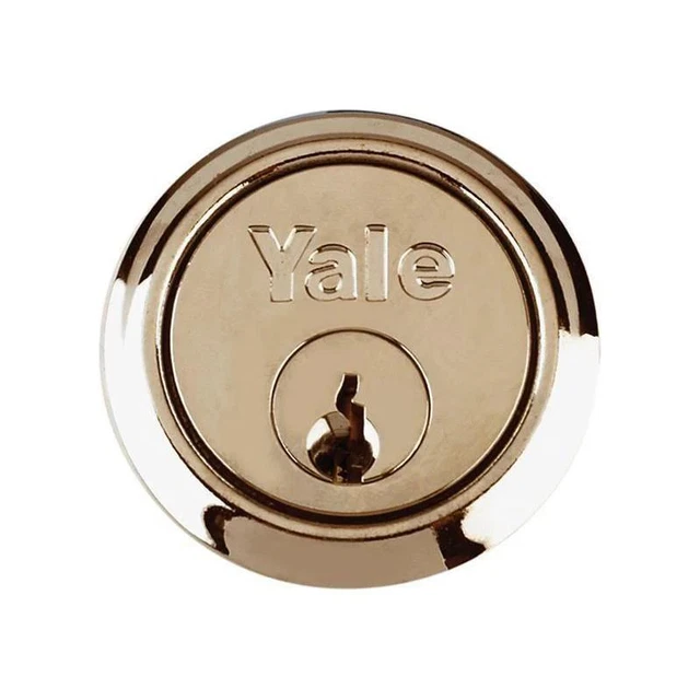 YALE LOCKS B1109 Replacement Rim Cylinder & 2 Keys Satin Chrome Finish ...