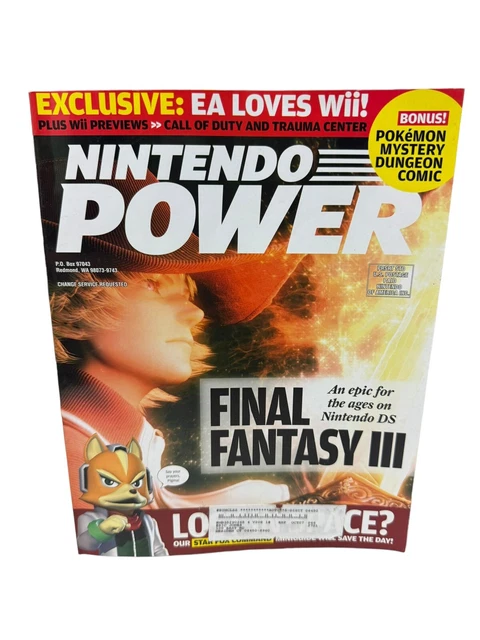 Nintendo Power Magazine October 2006 Vol 208 Poster And Pokemon Comic