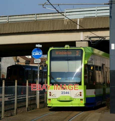 PHOTO TRAM 2546 At West Croydon Seen Passing Under Roman Way And Moving ...