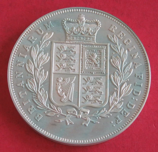 1879 QUEEN VICTORIA Silver Proof Pattern Retro Shield Crown £74.95 ...
