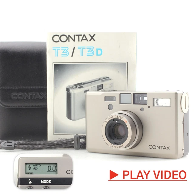 [ TOP MINT ] Contax T3 Silver Point & Shoot 35mm Film Camera Single ...