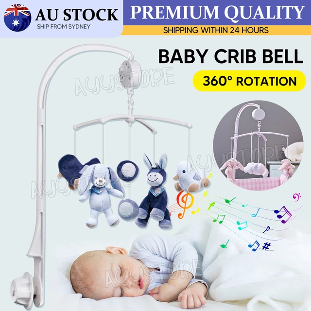 BABY CRIB MOBILE Bed Bell Holder Toy Hanger Arm Bracket Wind Up Music ...