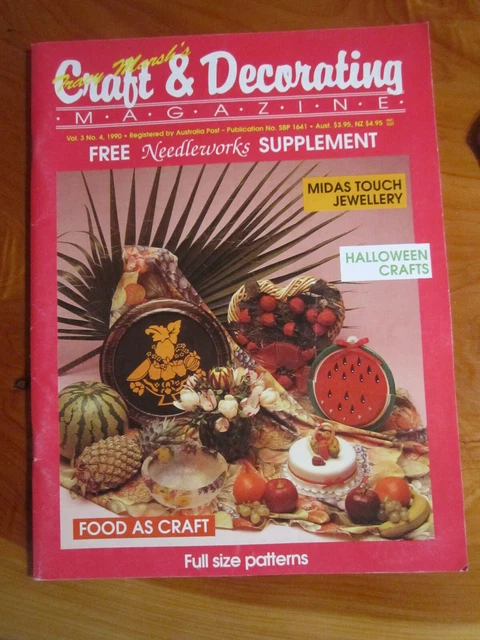 MAGAZINE CRAFT AND Decorating Magazine Vol. 3 No. 4 1990 Great *** Must ...