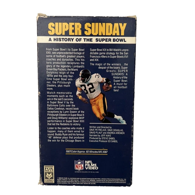SUPER SUNDAY A History Of The Super Bowl 1988 Vintage VHS Football ...