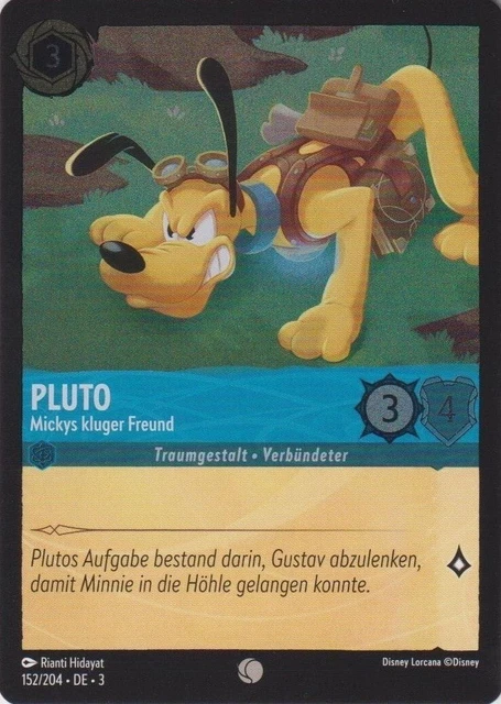DISNEY LORCANA TCG Card - Pluto - Mickys kluger Freund 152/204 - Foil - Holo EUR 2,49 - PicClick DE