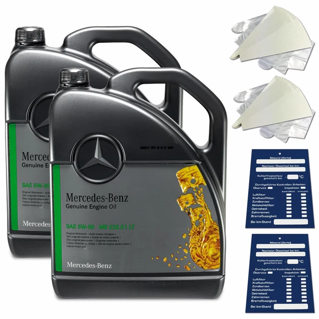 10 LITRE ORIGINAL Mercedes-Benz L'Huile De Moteur MB228.51 Lt ...