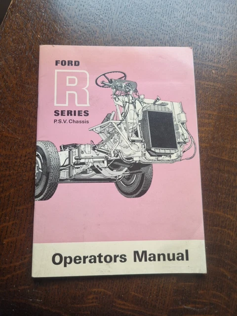 FORD R SERIES Bus / Coach Chassis Original 1970 Owners Instruction ...