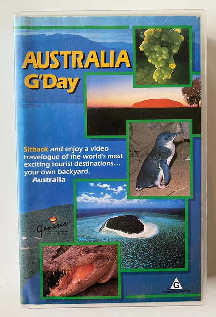 G’DAY AUSTRALIA [VHS] Genesis Home Video Big Box Tape 1980s Tourist ...