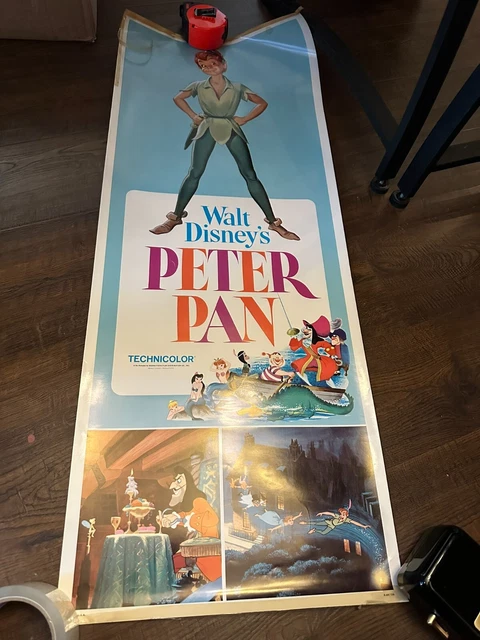 PETER PAN VINTAGE Walt Disney Prods Technicolor Promo Poster Teaser £ ...