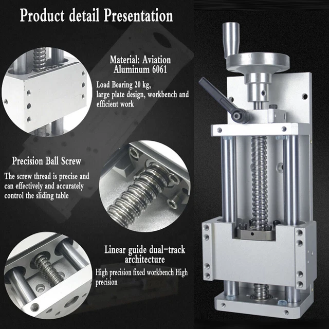 LINEAR GUIDE RAIL CNC Slide Stage Actuator Ball Screw Motion Table $169 ...