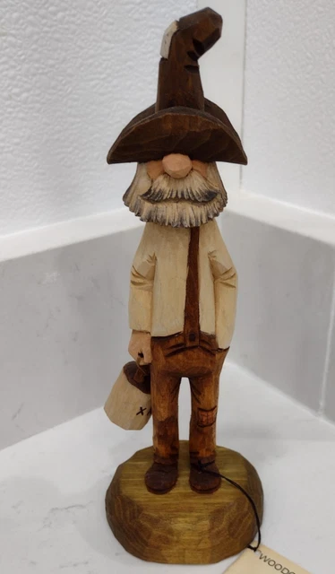 HILL BILLY WOOD Carving By Jim Maxwell, Folk Art, Signed, 8 Inch Tall ...