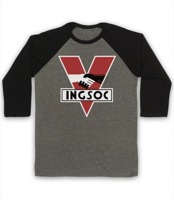 NINETEEN EIGHTY-FOUR 1984 Ingsoc Political Party Logo 3/4 Sleeve ...