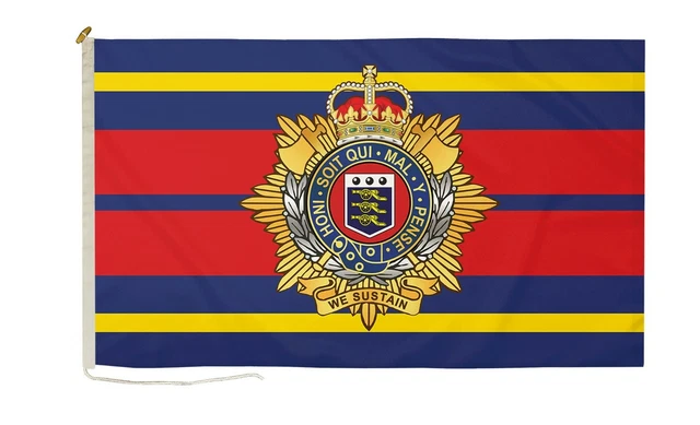 DURAFLAG ROYAL LOGISTIC Corps Military 5ft x 3ft Flag with Rope And ...
