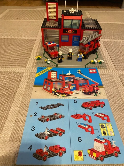 LEGO 6385 CASERNE de pompiers Legoland Classic années 80 pompiers Fire ...