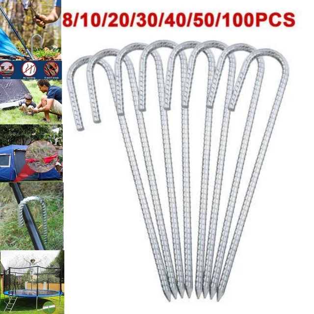 HEAVY DUTY GALVANISED Marquee Tent Trampoline Awning 300mmx8mm Pegs ...