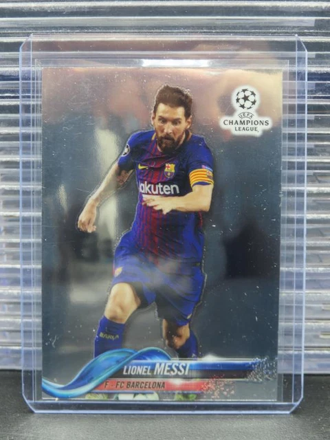 2017-18 TOPPS CHROME UEFA Champions League Lionel Messi #1 FC Barcelone ...