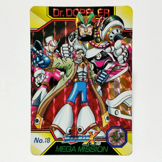 MEGA MAN X Card Mega Mission No.18 Dr.Doppler Prism Bandai 1995 Vintage ...