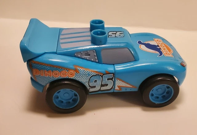 MEGA BLOKS DISNEY Pixar Cars Lightning McQueen # 95 Dinoco Blue Version ...