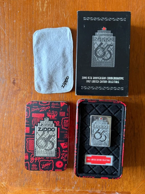 ZIPPO 65TH ANNIVERSARY Commemorative 1997 Limited Edition Collectible £52.72 - PicClick UK