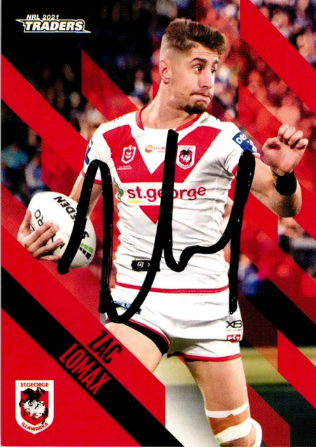 SIGNED 2021 ST GEORGE ILLAWARRA DRAGONS NRL Card ZAC LOMAX EUR 6,71 ...