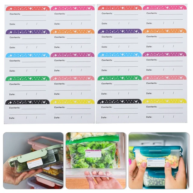 50 SHEETS FOOD Labels for Restaurant Pantry Stickers Date Freezer $34. ...